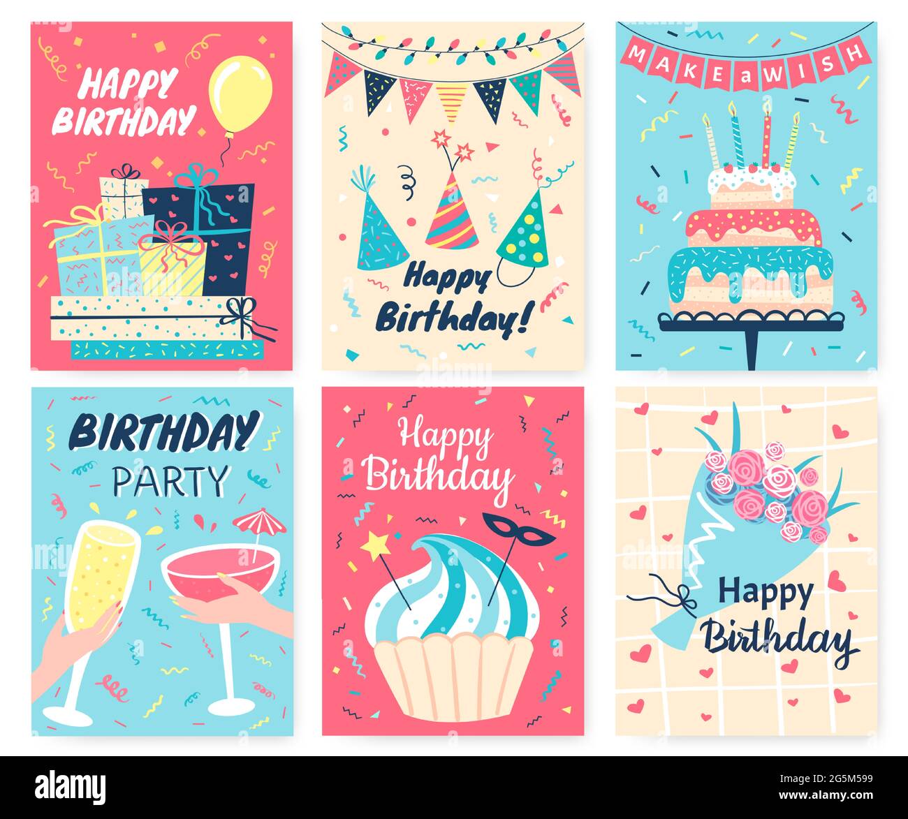 Birthday Cards Hand Drawn