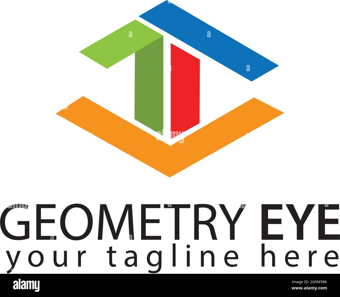 Geometry eye logo template, flat design. Abstract eye. Colorful eye ...
