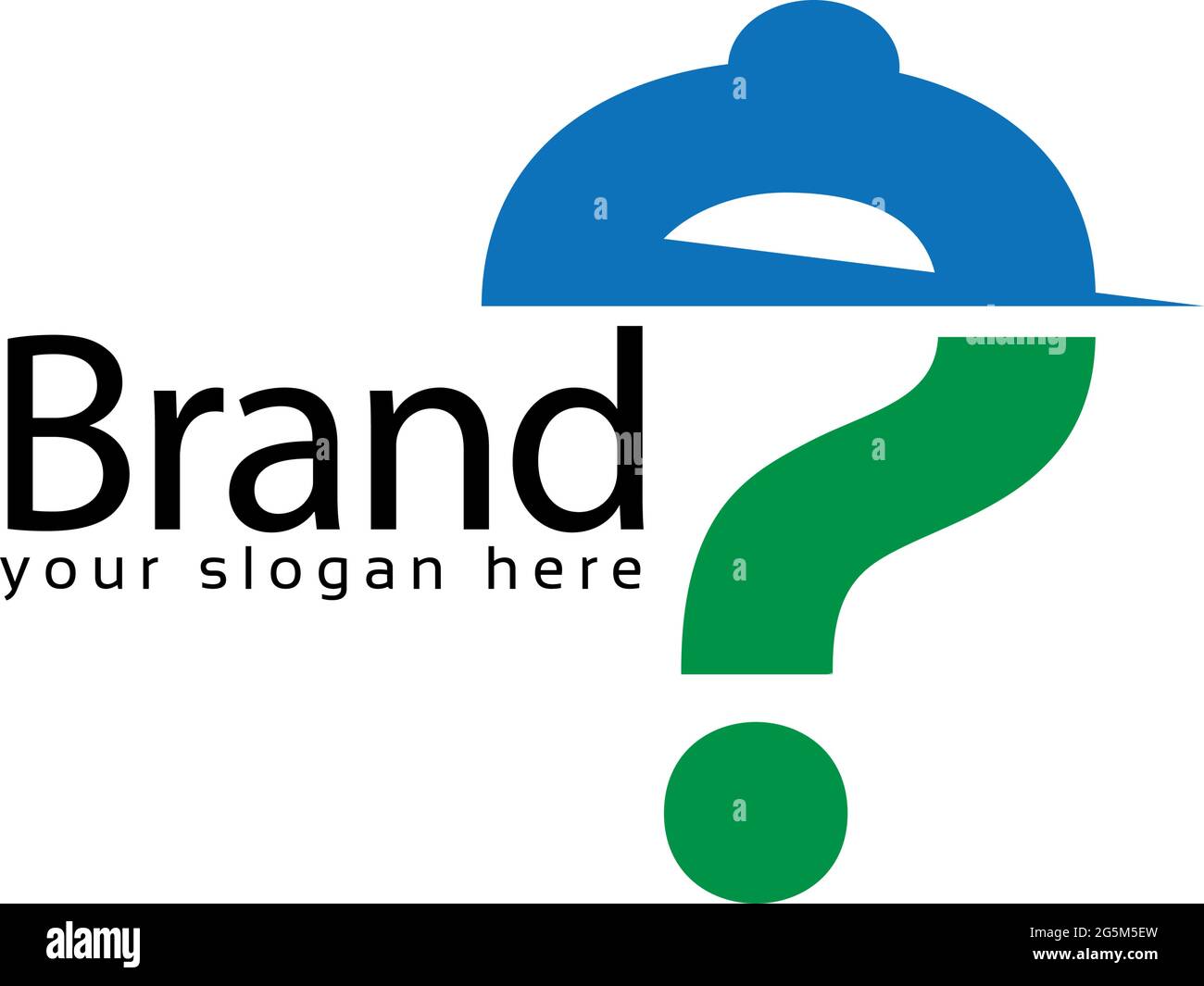 Question mark and food menu logo. Vector illustration about food menu ...