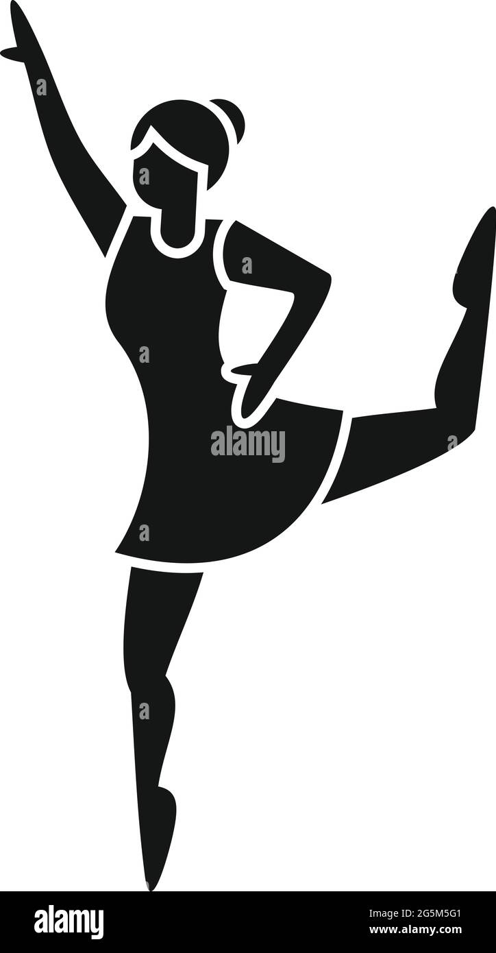 Dancing ballerina icon simple vector. Ballet dance girl Stock Vector ...