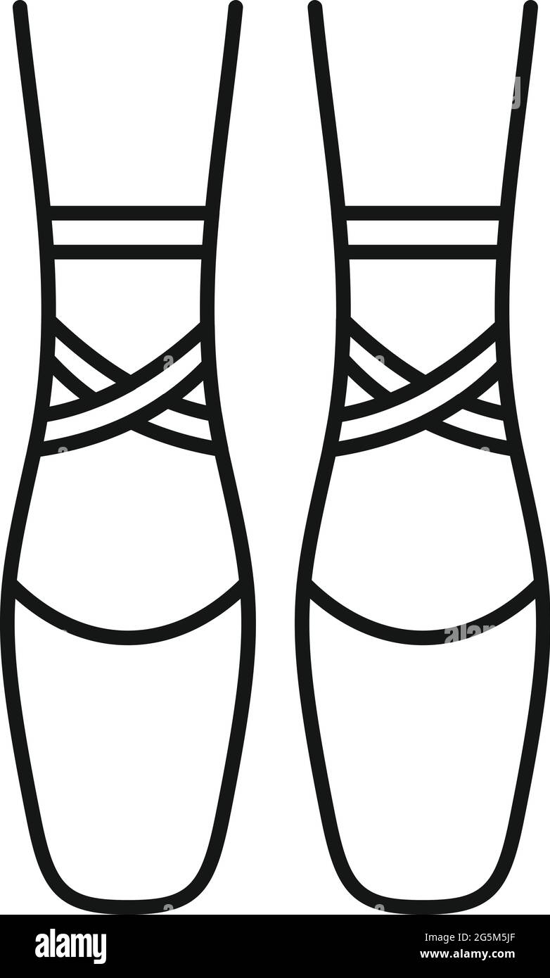 Ballerina feets icon outline vector. Dance girl foot Stock Vector Image ...