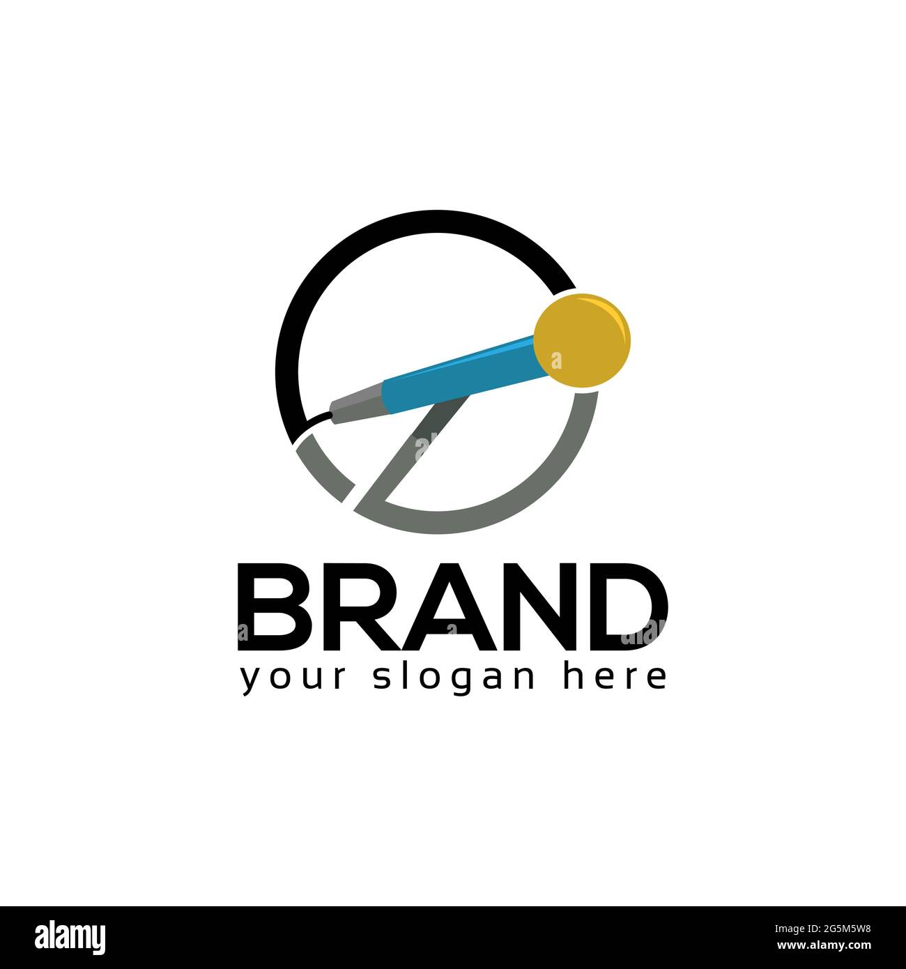 Microphone logo hi-res stock photography and images - Alamy