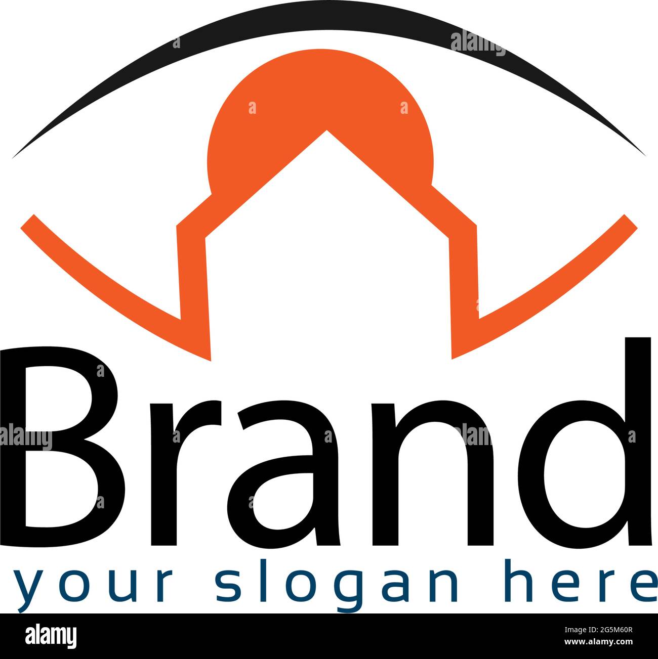 Eyes house logo stock, flat design. Concept of a tool to control the ...