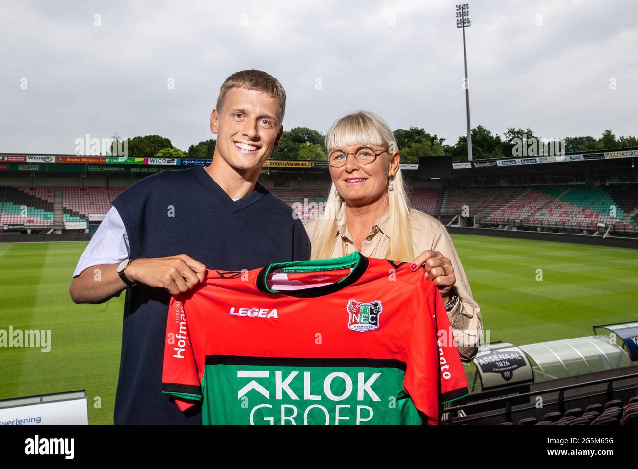 NIJMEGEN, NETHERLANDS - JUNE 25: New signing Magnus Mattsson of NEC and ...