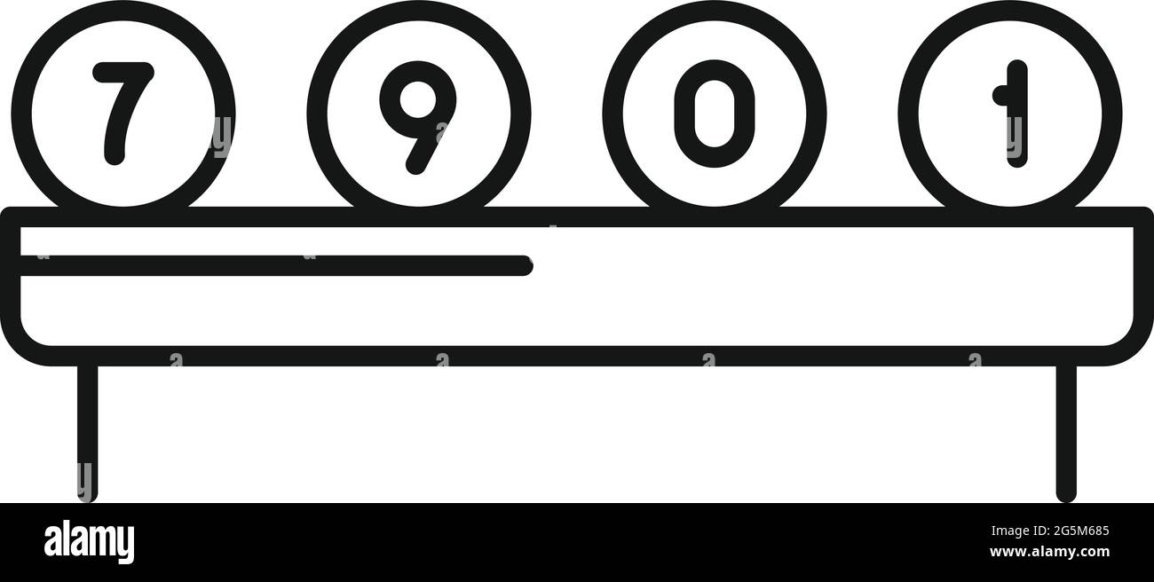 Lottery balls icon outline vector. Bingo lotto number Stock Vector ...