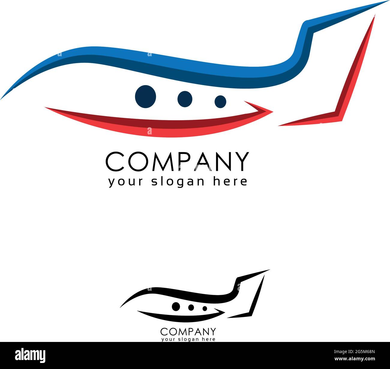 Airplane logo Stock Vector Images - Alamy