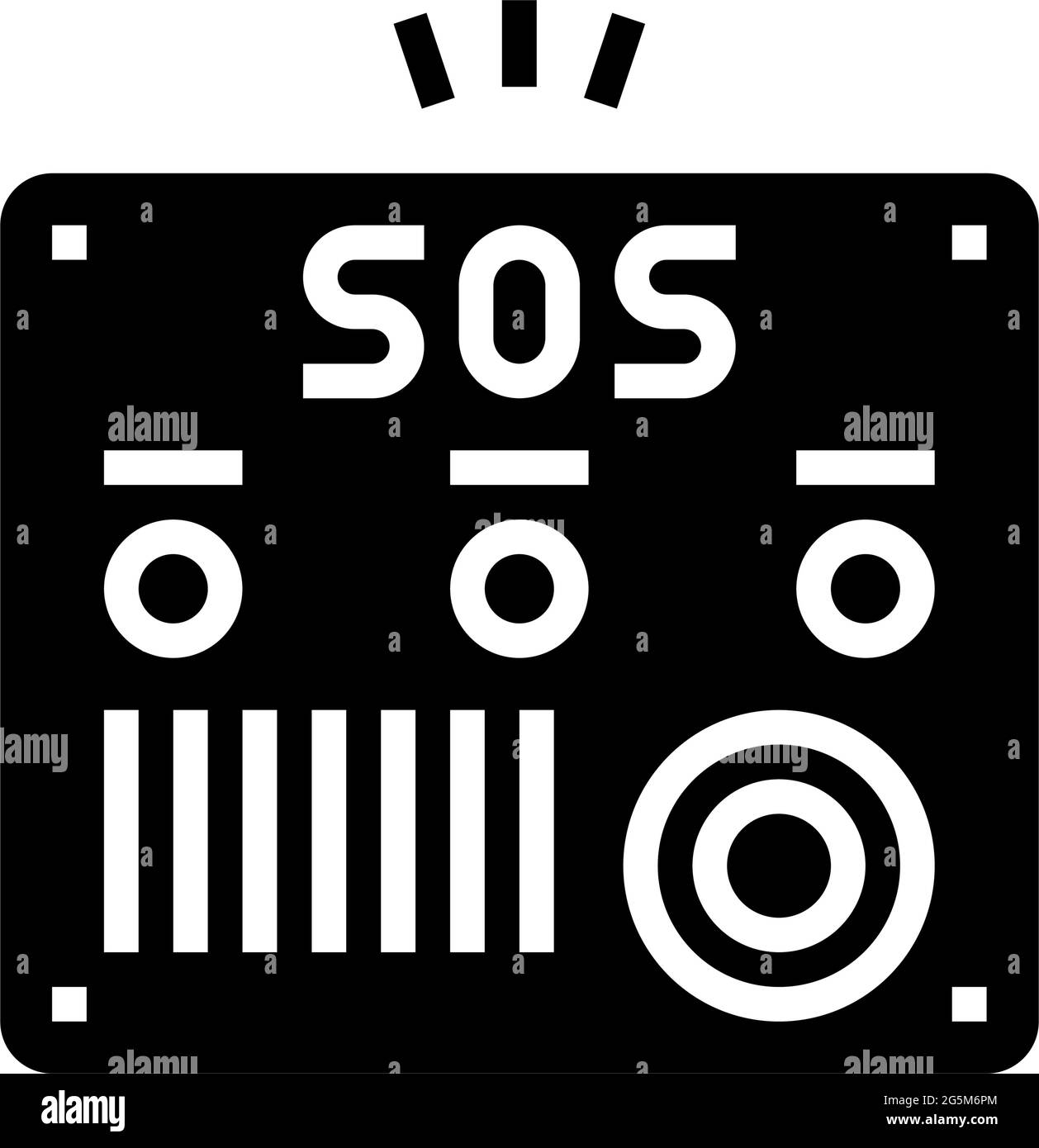 sos panel for old people glyph icon vector illustration Stock Vector ...