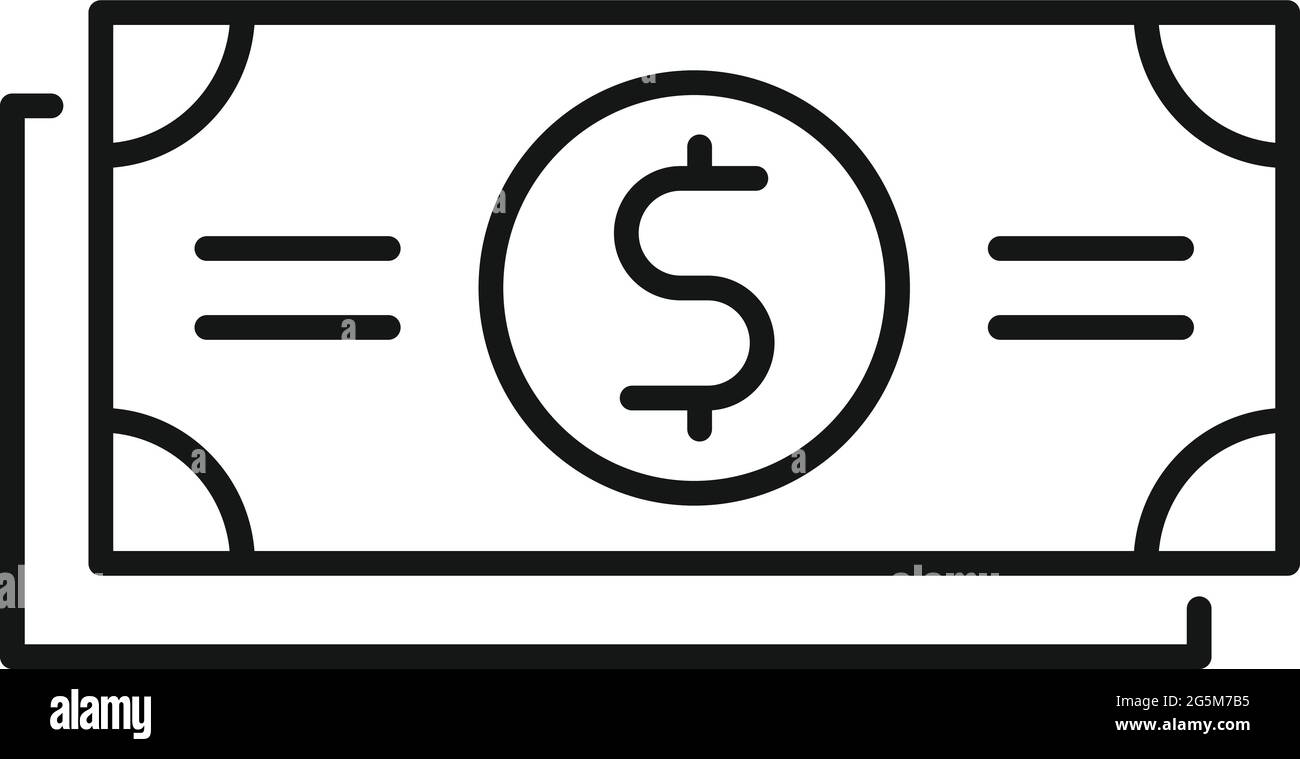 Lotto money cash icon outline vector. Lottery bingo money Stock Vector ...