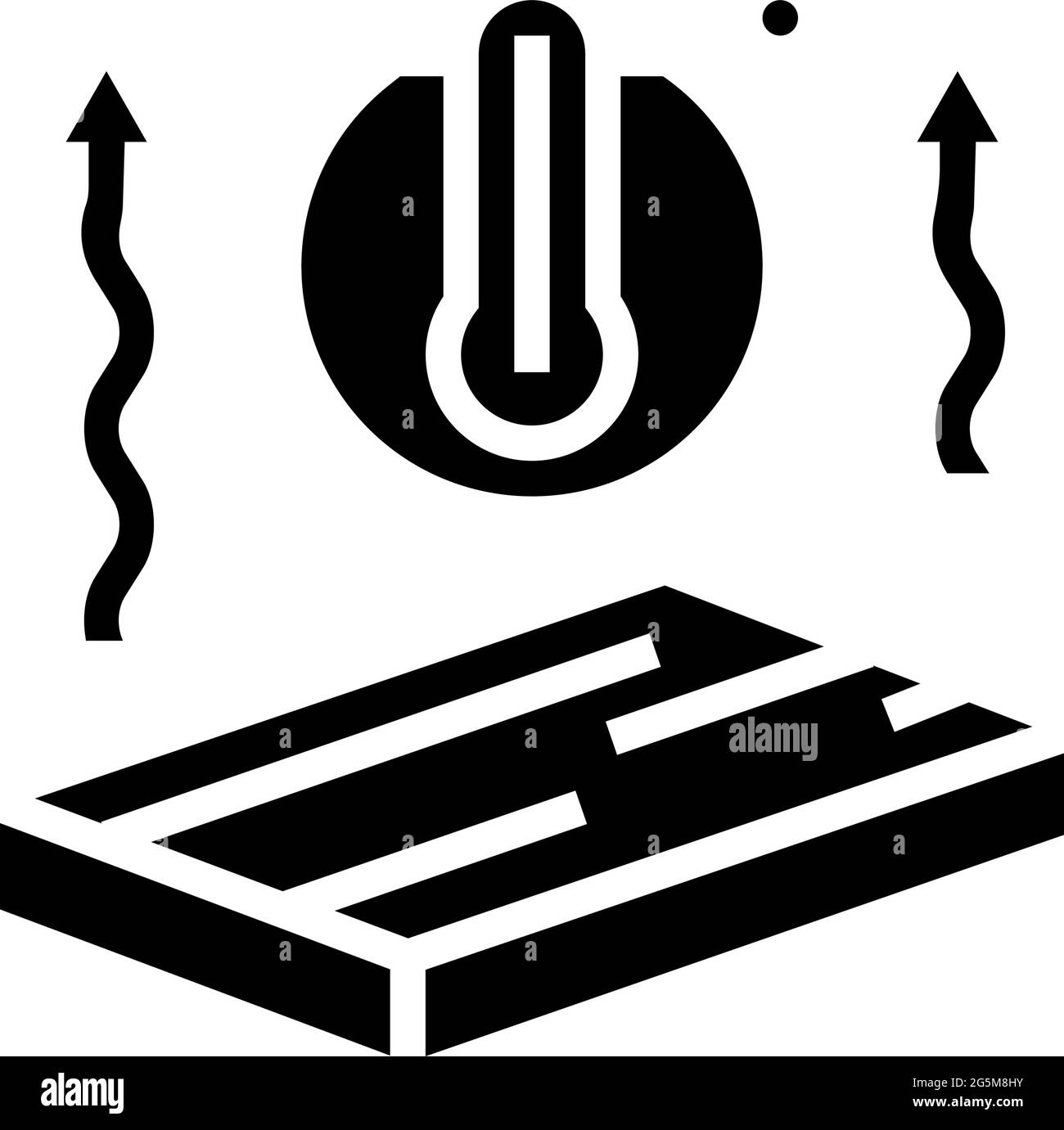 thermal insulation mineral wool glyph icon vector illustration Stock ...