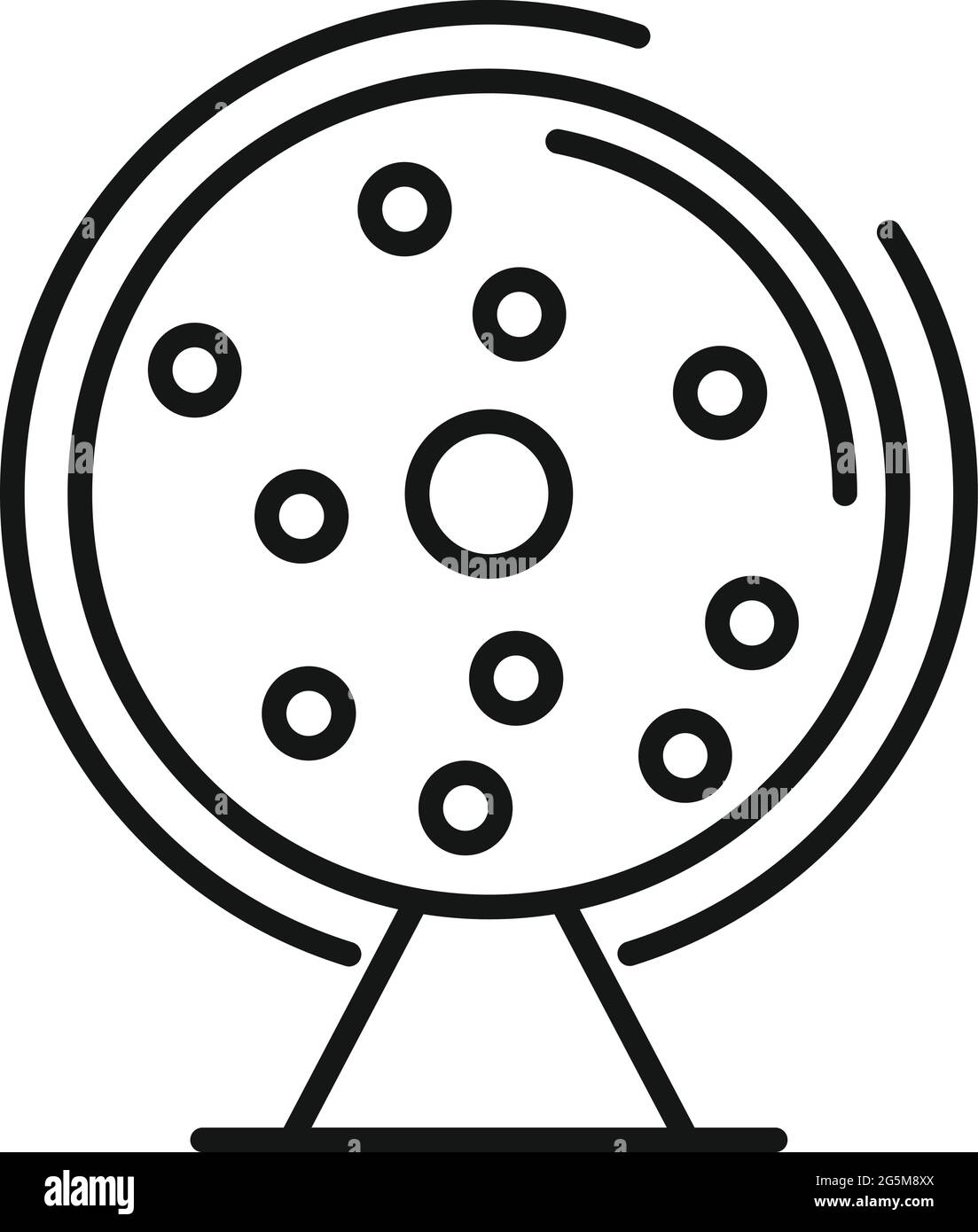 Fortune wheel icon outline vector. Game lottery Stock Vector Image ...