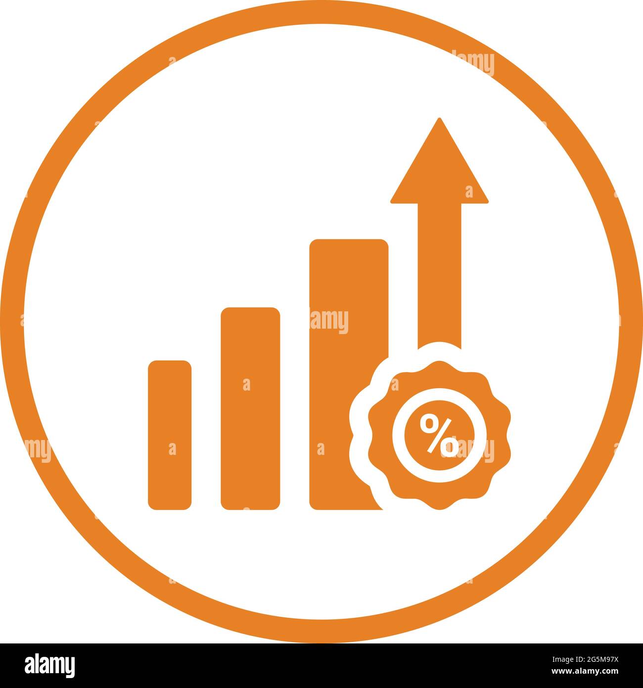 High, interest, rate icon is isolated on white background. Use for ...