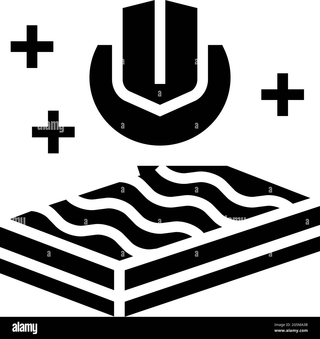 strength mineral wool glyph icon vector illustration Stock Vector Image ...