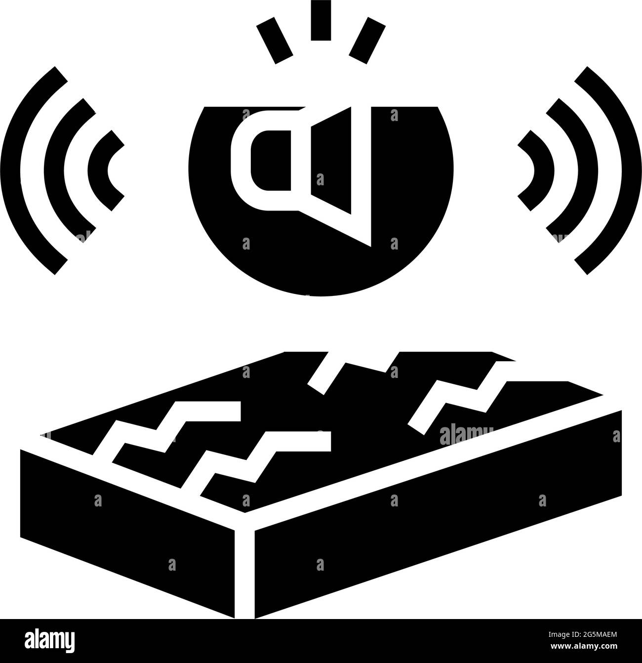 noise insulation properties glyph icon vector illustration Stock Vector ...