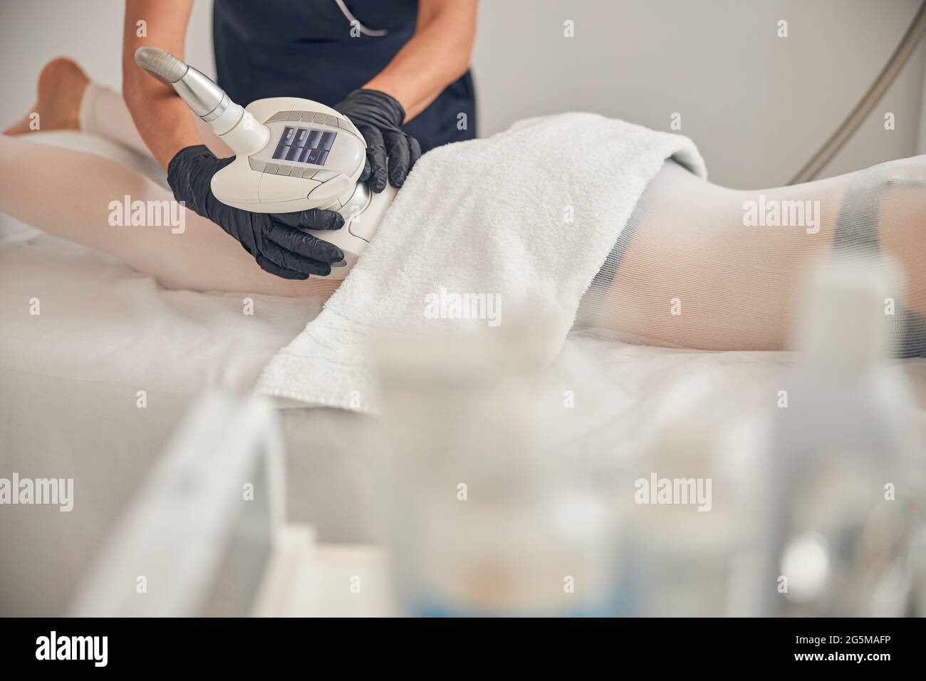 Process of professional skincare at beauty salon Stock Photo - Alamy