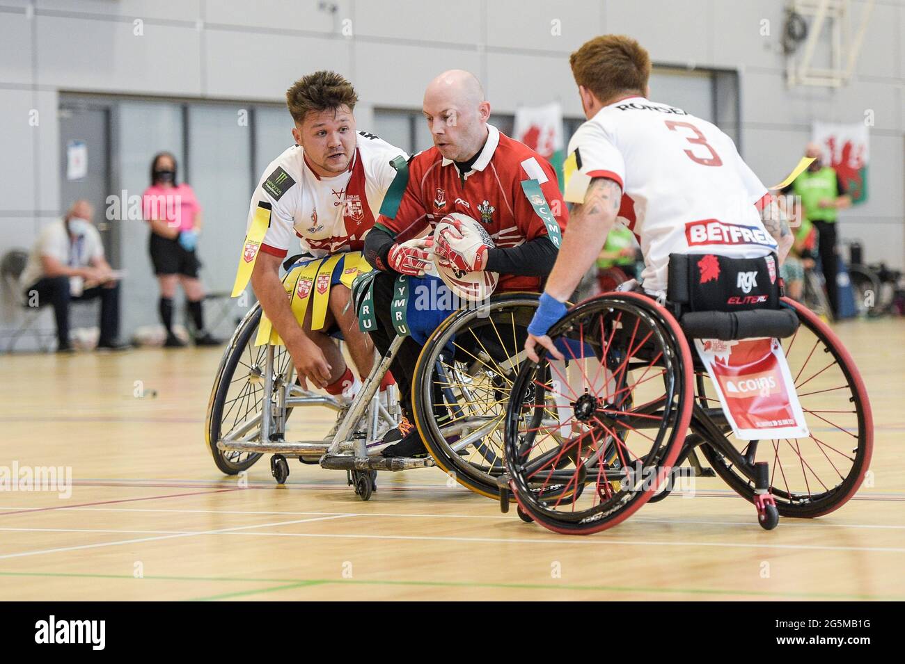 Sheffield, England - 26 June 2021 - Scott Trigg-Turner of Wales finds a ...