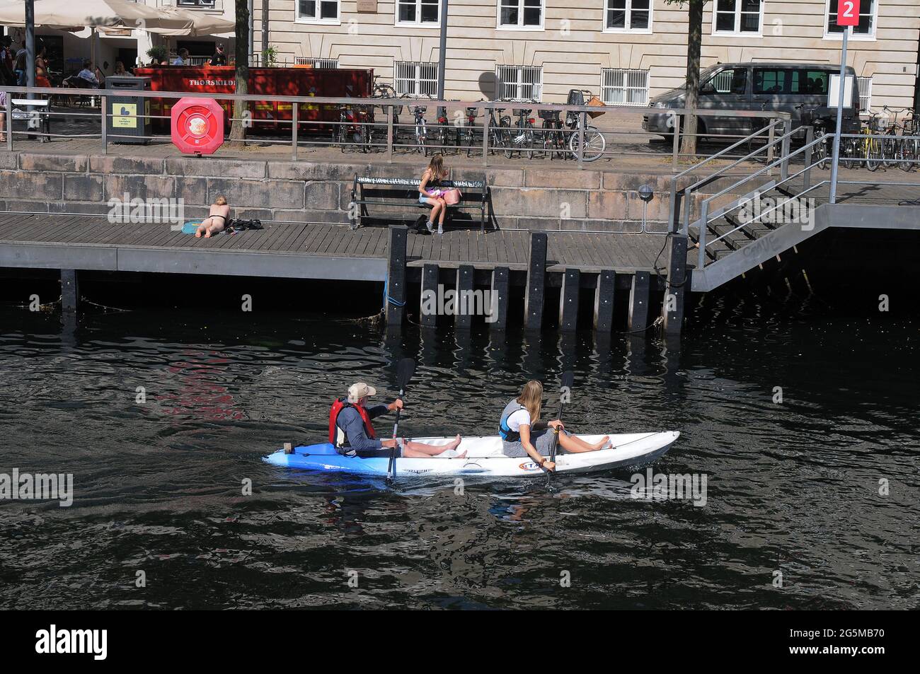 Copenhagen, Denmark. 27 June 2021,On un shine hot summer day people ...
