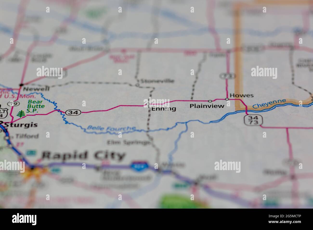 Map of enning hi-res stock photography and images - Alamy