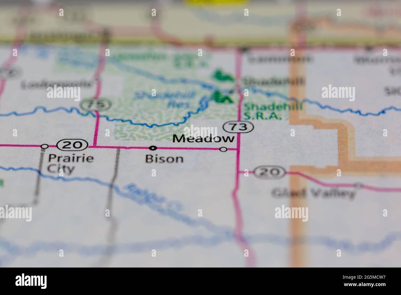 Meadow South Dakota USA shown on a Geography map or Road map Stock ...