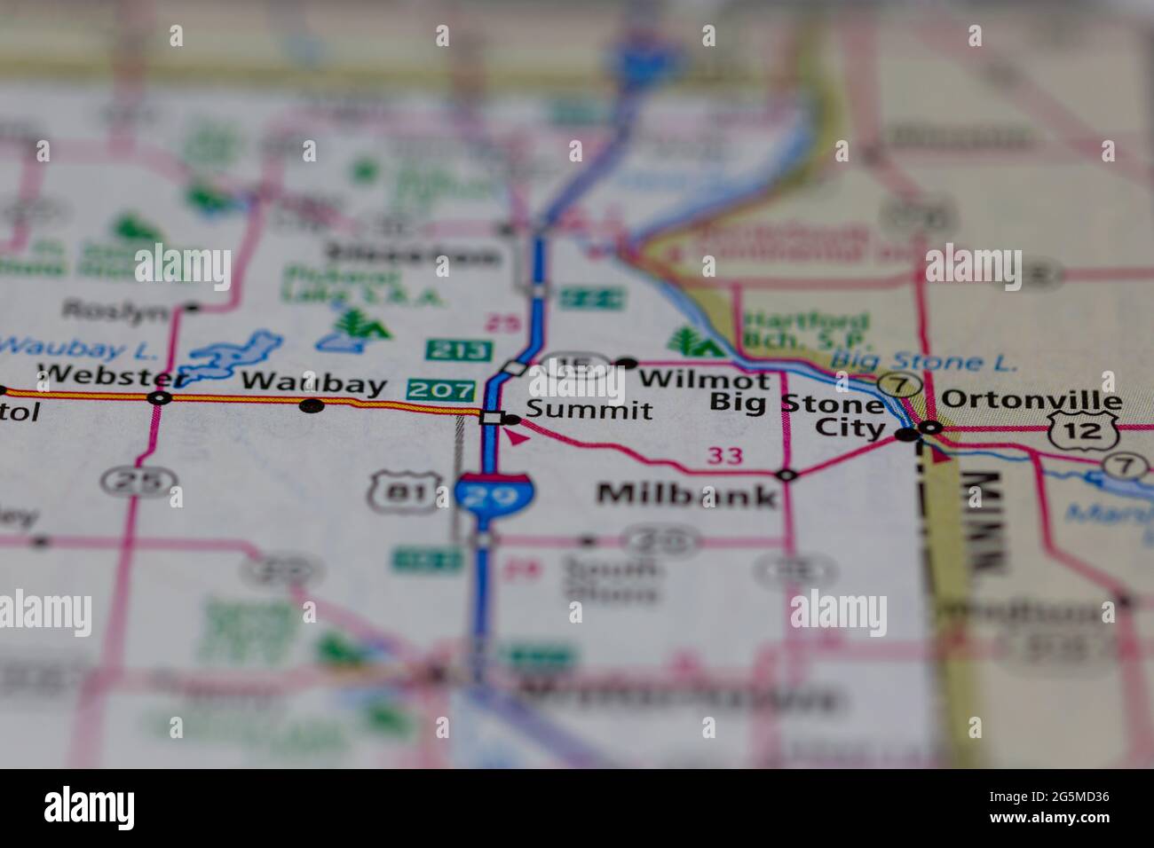 Summit South Dakota USA shown on a Geography map or Road map Stock ...