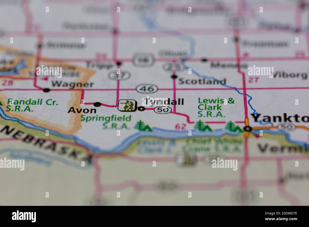 Map of tyndall south dakota hi-res stock photography and images - Alamy
