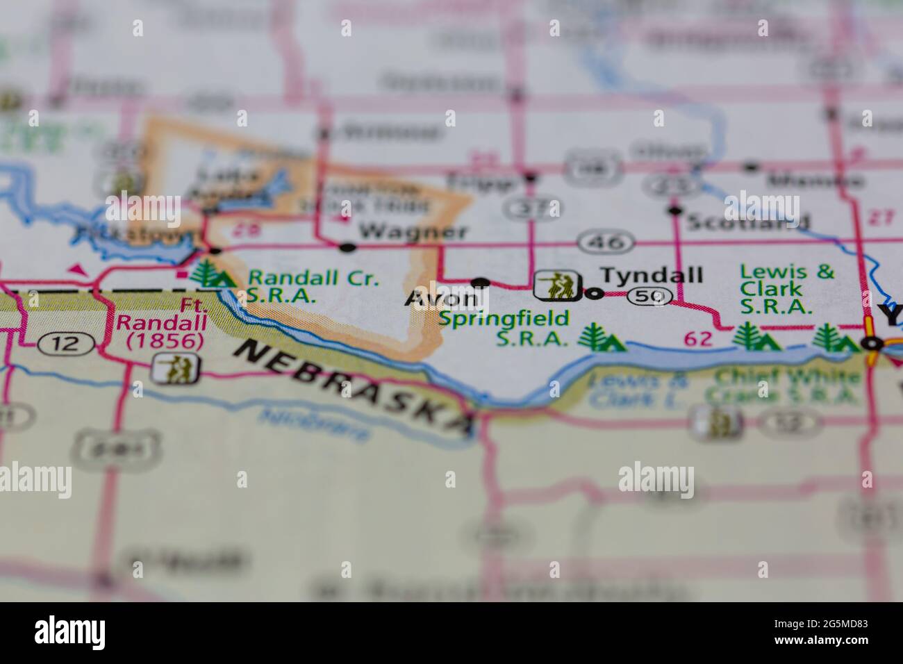 Map of avon south dakota hi-res stock photography and images - Alamy