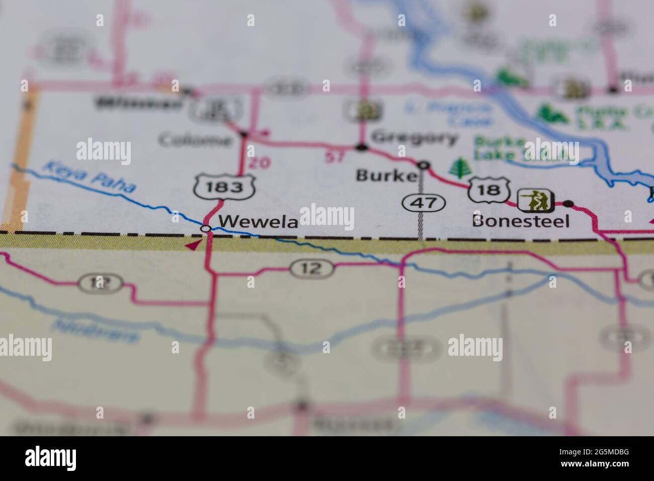 Map of wewela south dakota hi-res stock photography and images - Alamy