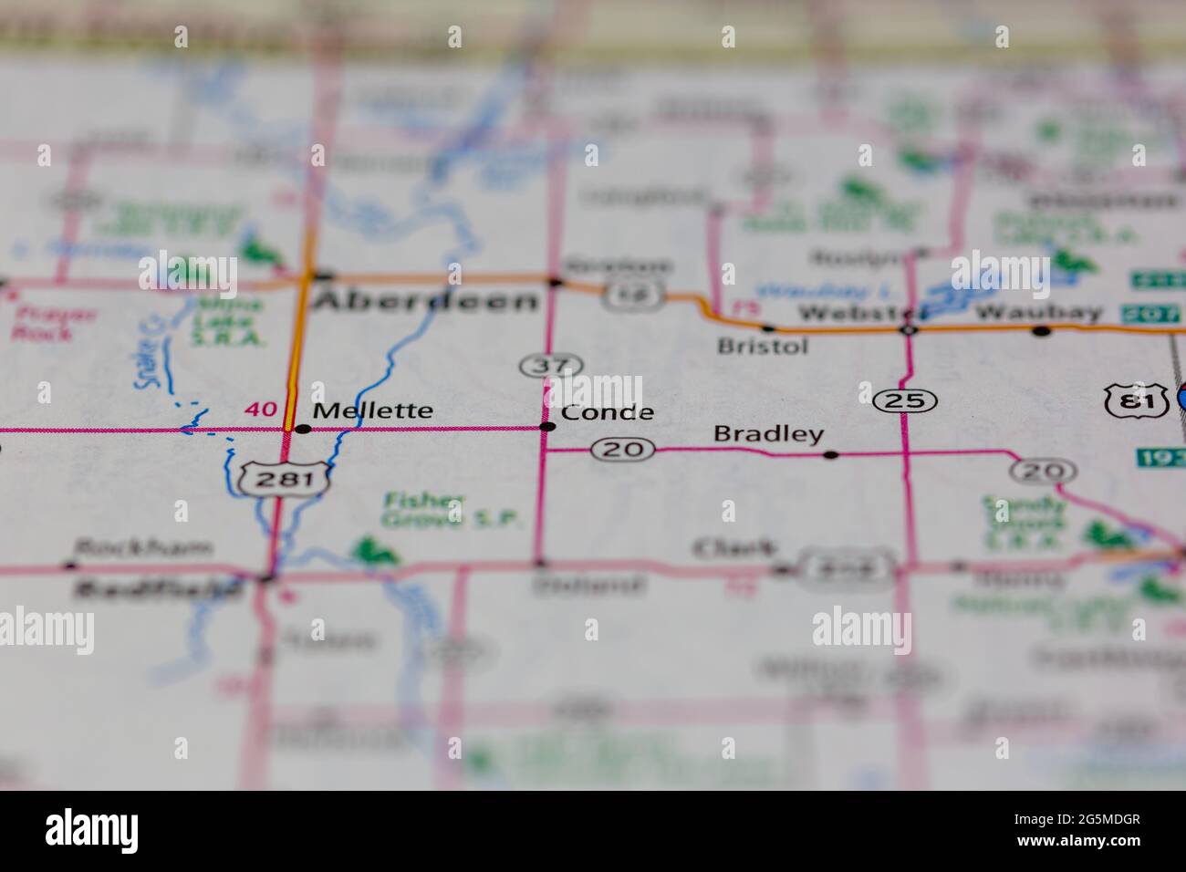 Conde south dakota map hi-res stock photography and images - Alamy