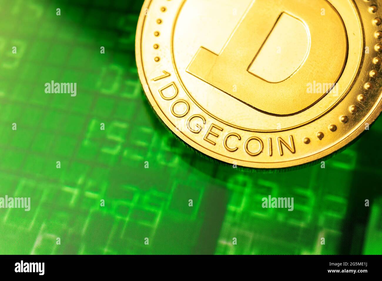 Dogecoin growth chart background, rise of cryptocurrency concept Stock ...