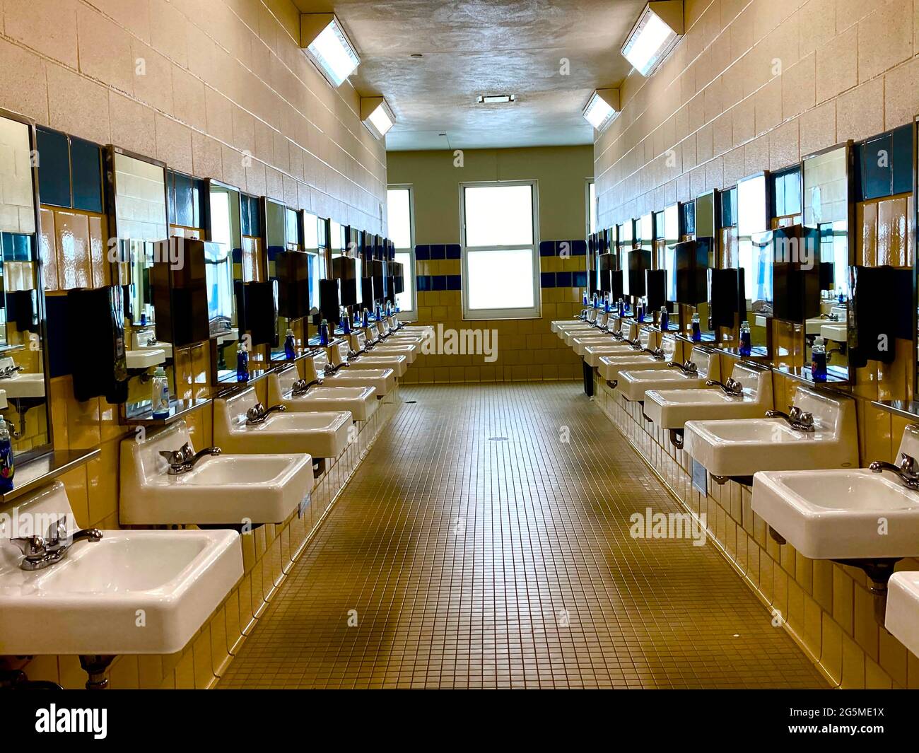 Communal washroom hi-res stock photography and images - Alamy