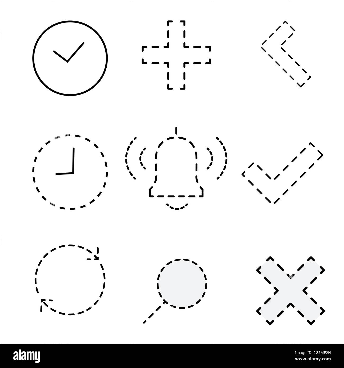simple icon set. contains unique icons for schedules, dates and ...