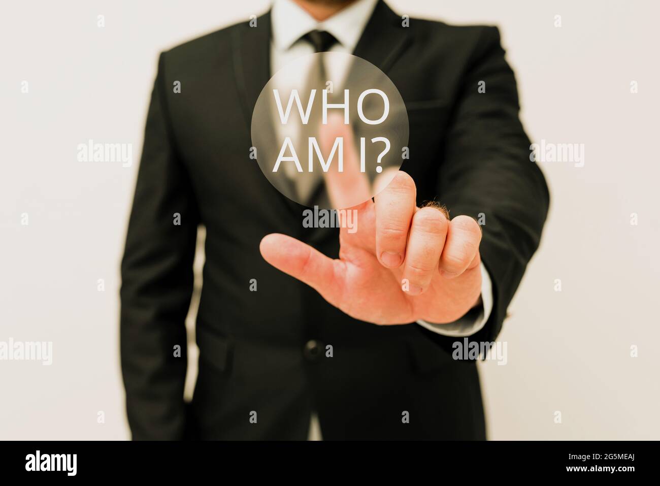 Conceptual display Who Am I Question. Conceptual photo asking about ...