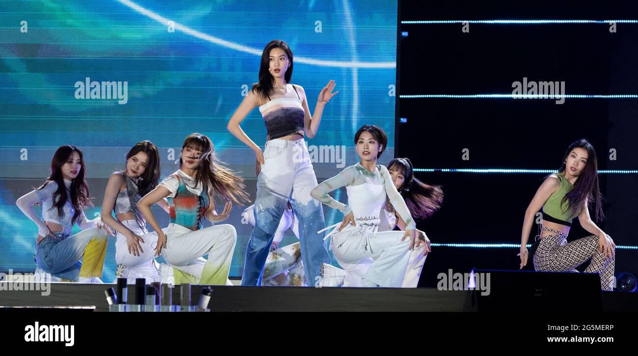 Seoul, South Korea. 26th June, 2021. K-pop girl group Wiki Miki ...