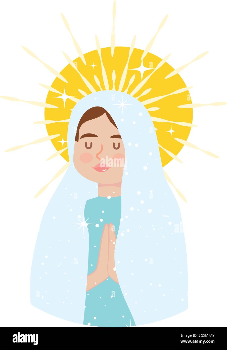 cartoon holy virgin Mary design Stock Vector Image & Art - Alamy