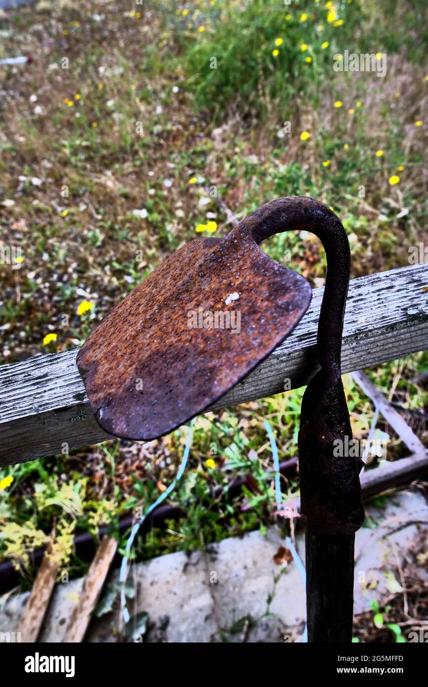 Old rusted spade, Conceptual photography, France Stock Photo - Alamy