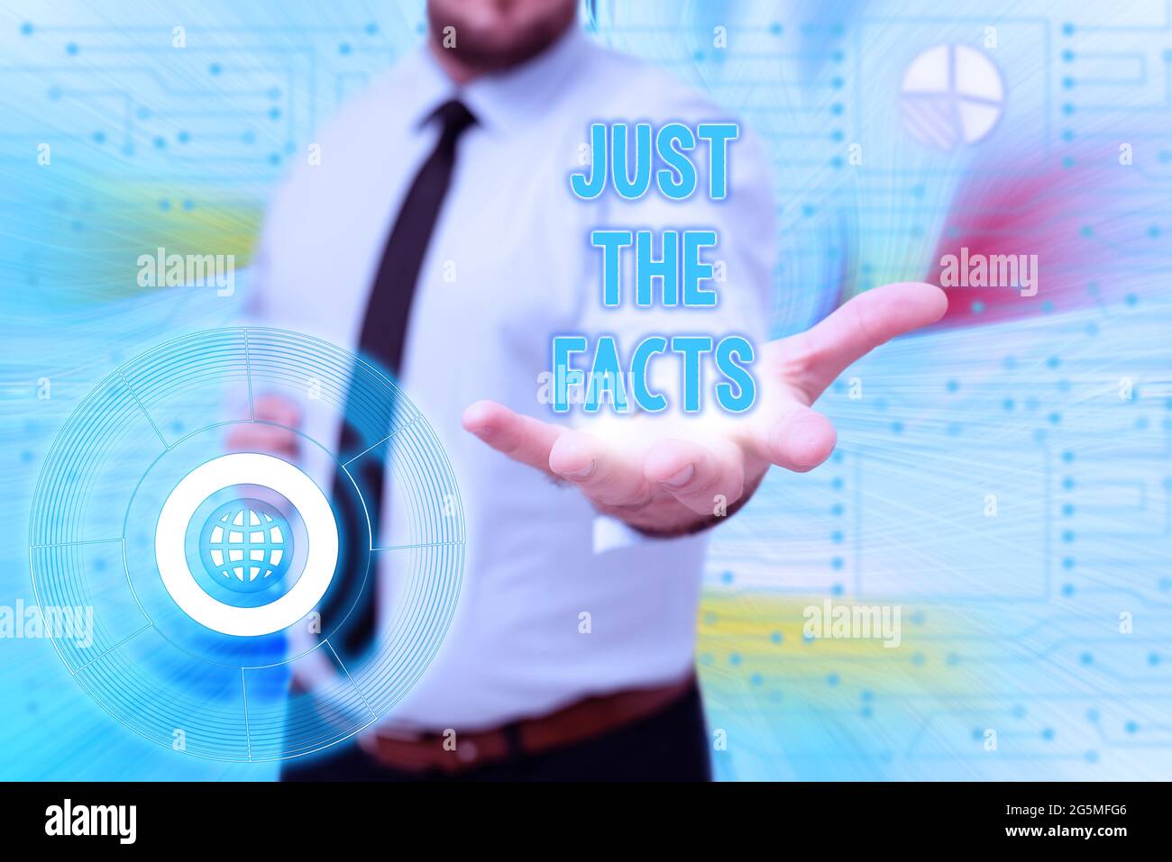 Inspiration showing sign Just The Facts. Internet Concept to have the ...