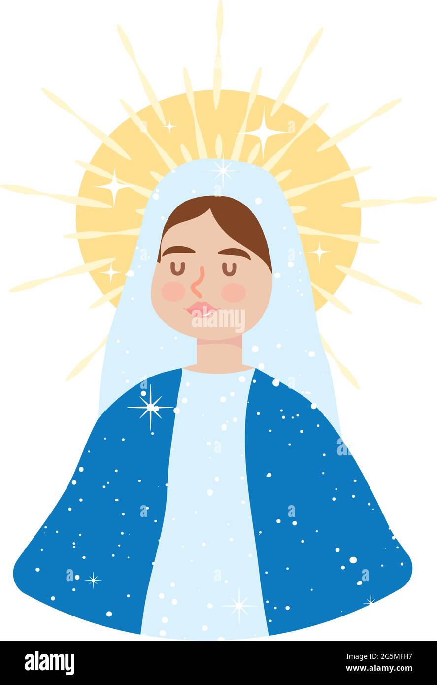Virgin Mary shining on background Stock Vector Image & Art - Alamy