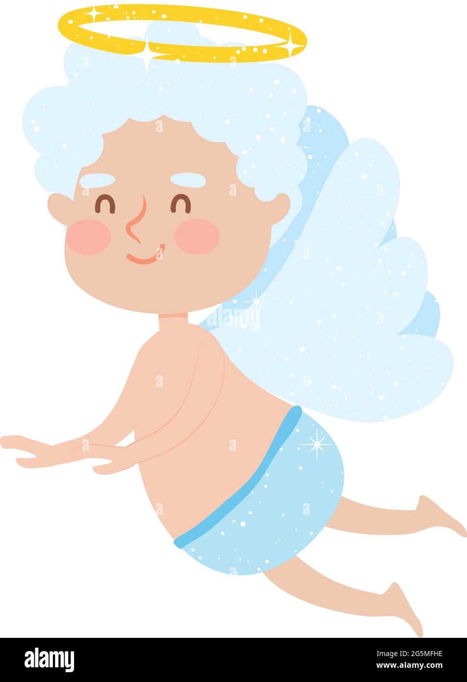 cartoon happy angel flying design Stock Vector Image & Art - Alamy