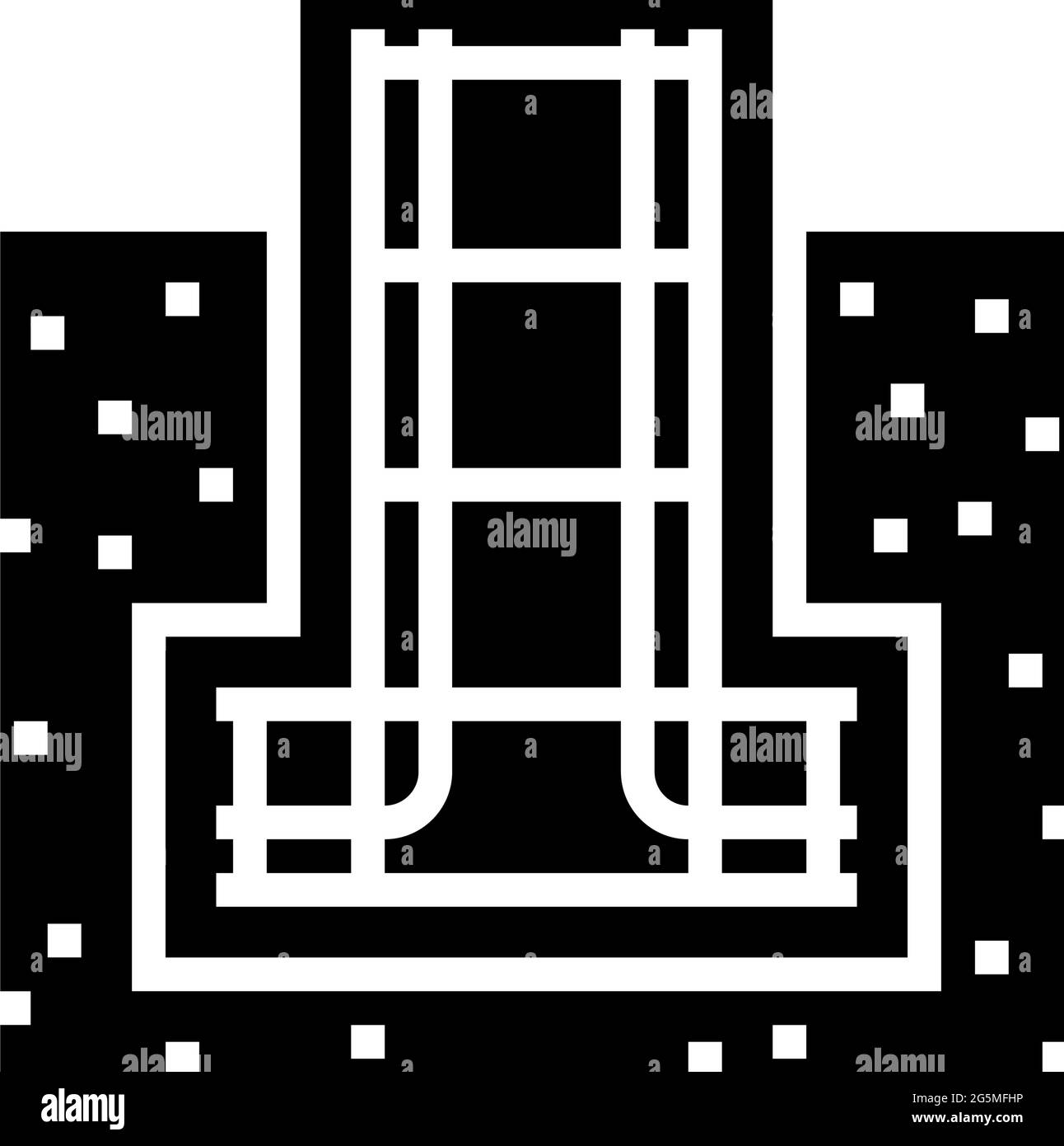 reinforcement in foundation glyph icon vector illustration Stock Vector ...