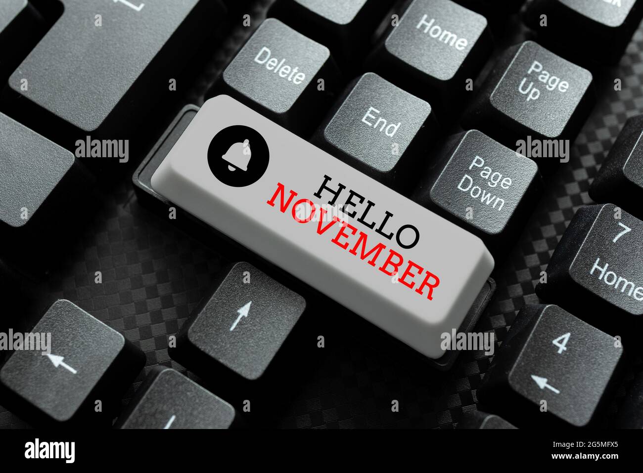 Conceptual caption Hello November. Business concept greeting used when ...