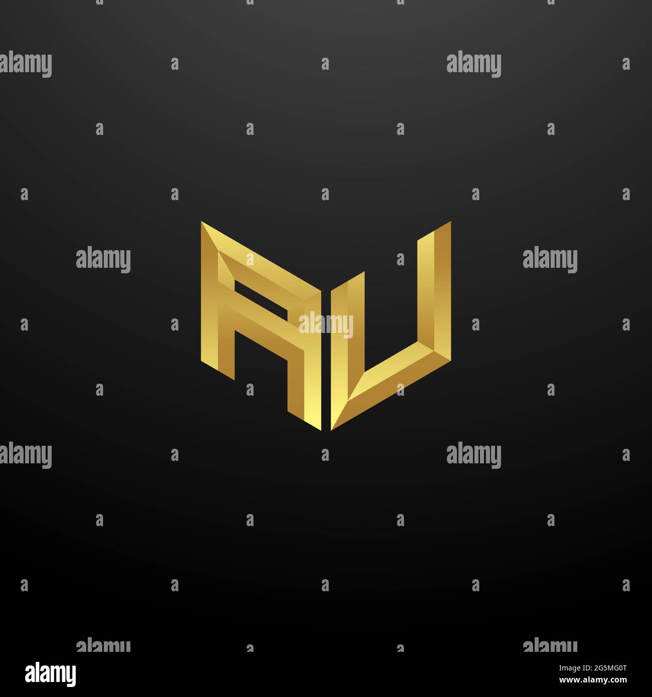 Au initials logo hi-res stock photography and images - Alamy