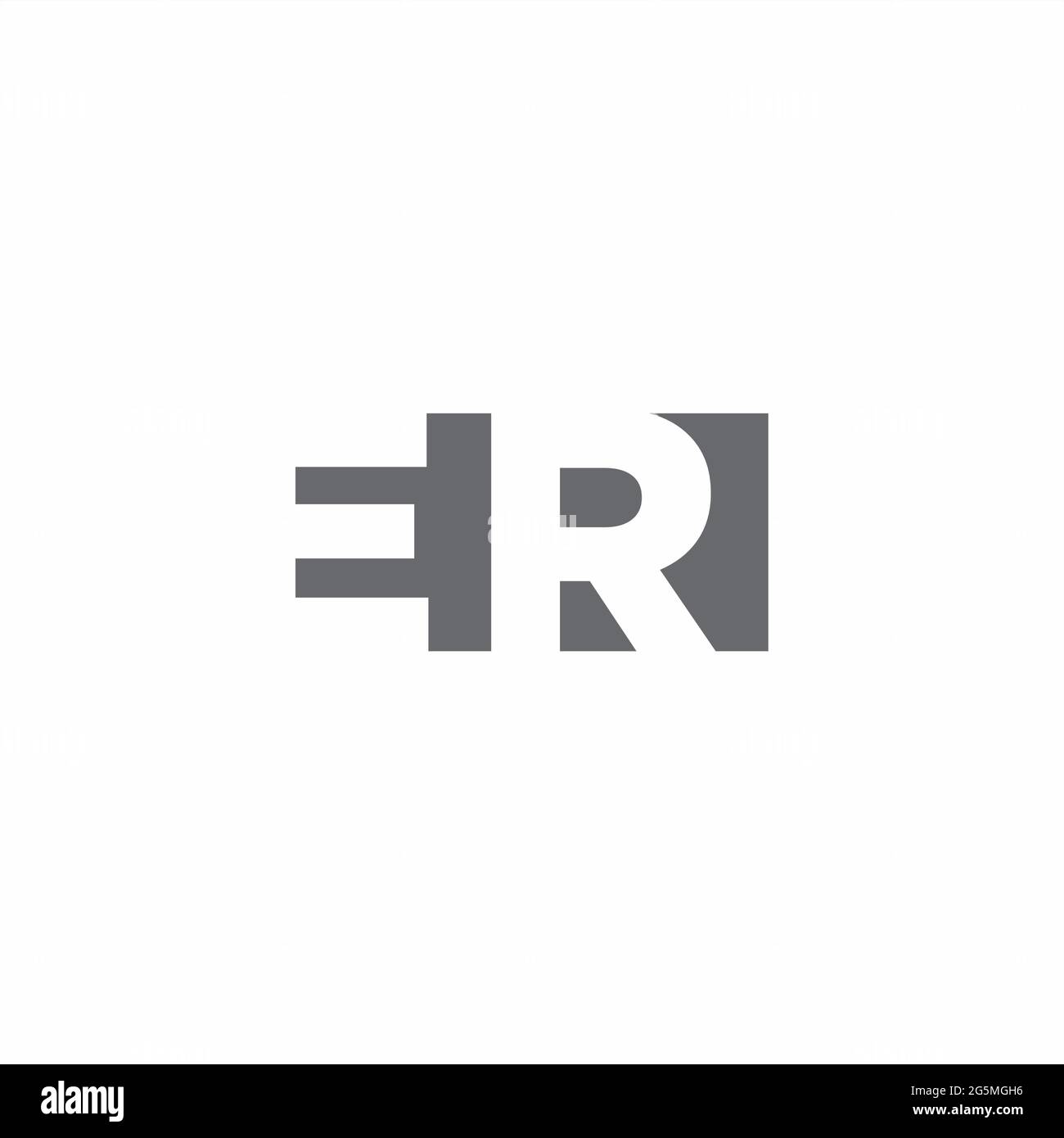 ER Logo monogram with negative space style design template isolated on ...