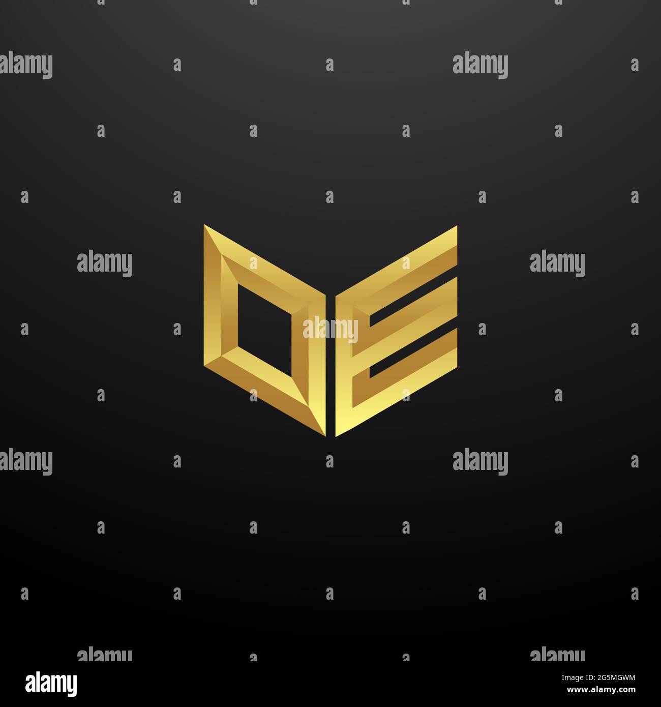 OE Logo Monogram Letter Initials Design Template with Gold and Black ...
