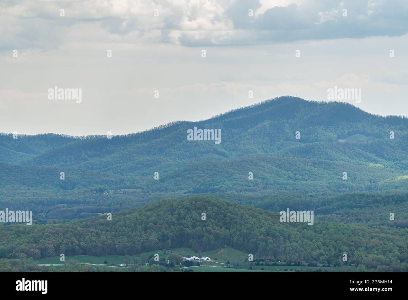 Afton valley view from Blue Ridge parkway appalachian mountains in ...