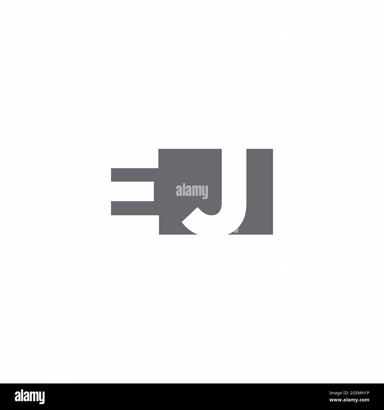 EJ Logo monogram with negative space style design template isolated on white background Stock ...