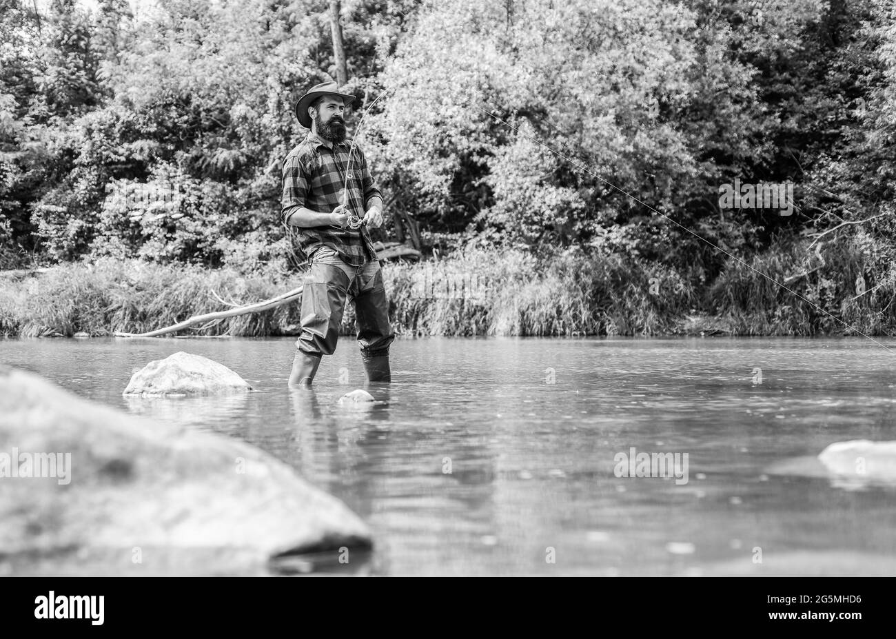Hobby sport activity. Fish farming pisciculture raising fish ...