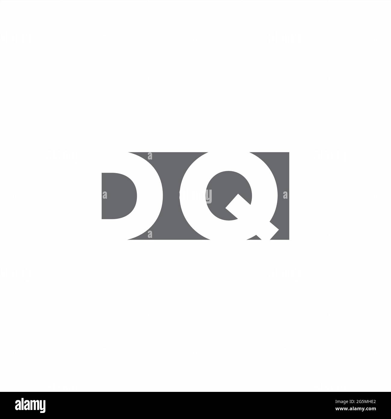 DQ Logo monogram with negative space style design template isolated on ...