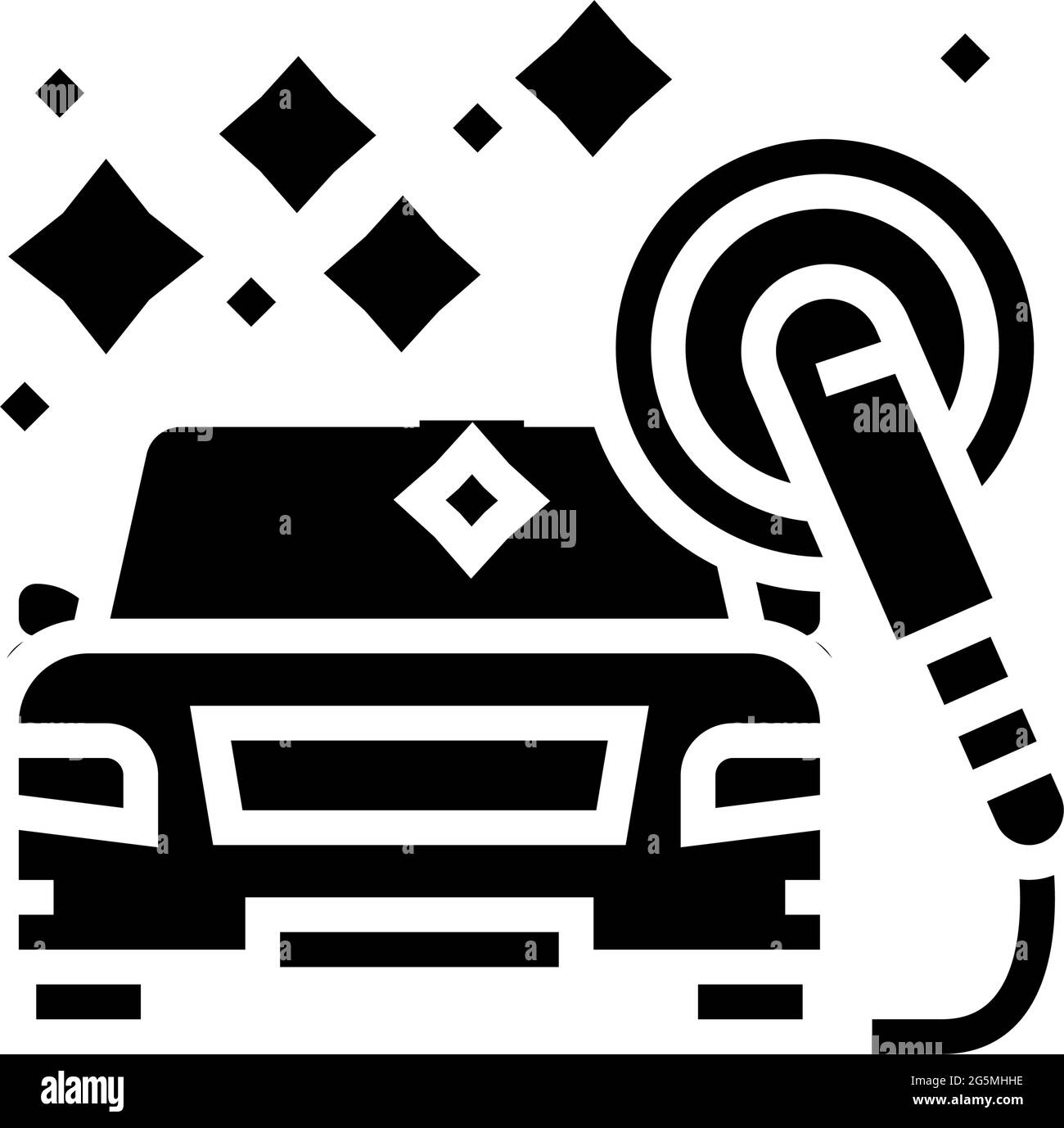 polish car wash service glyph icon vector illustration Stock Vector ...