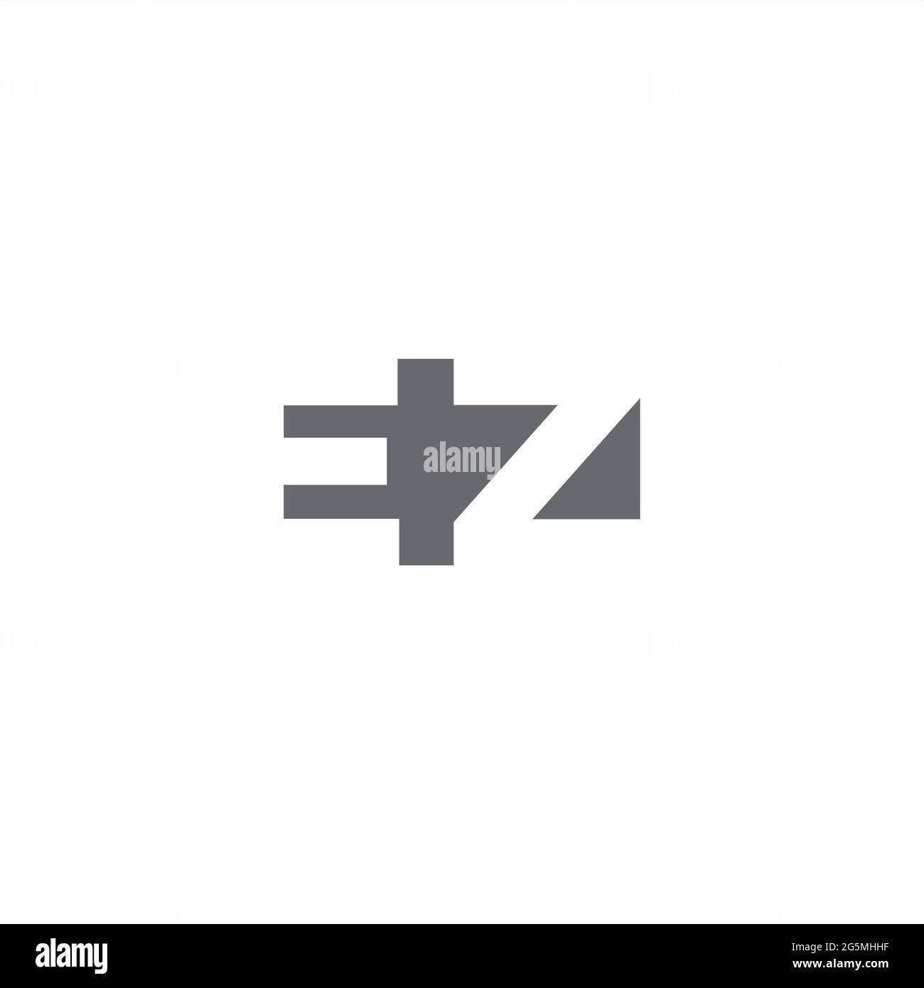 EZ Logo monogram with negative space style design template isolated on ...