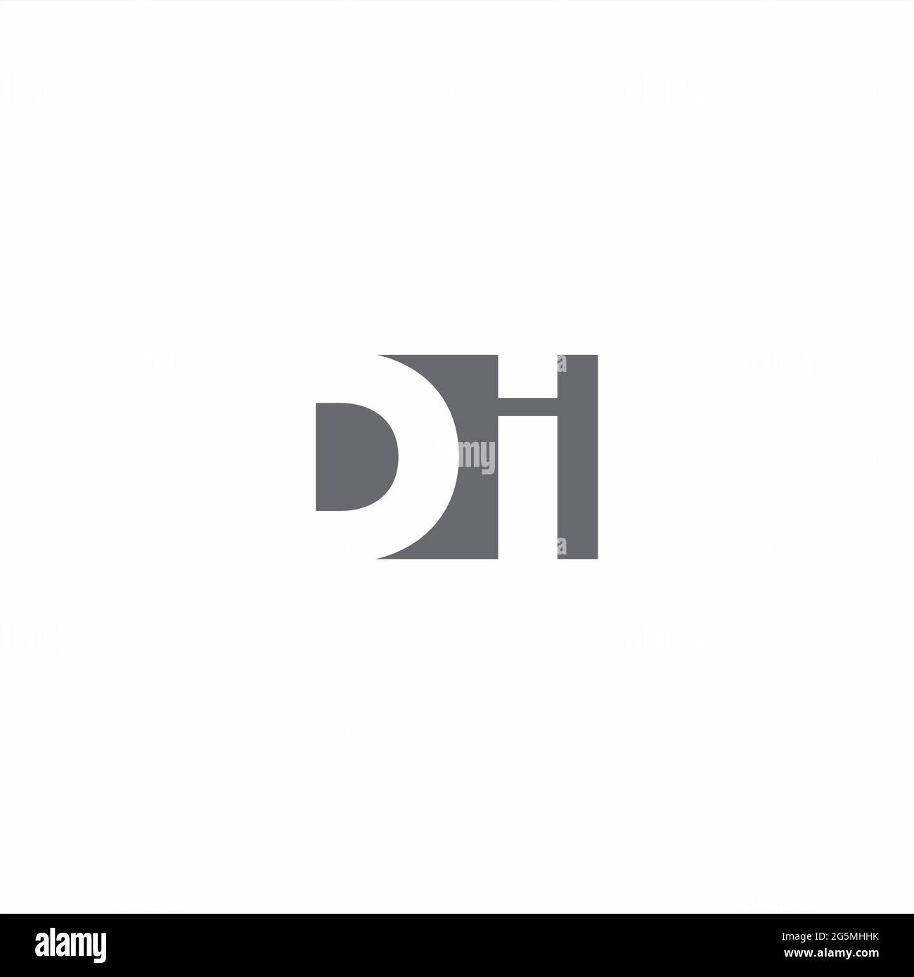 DI Logo monogram with negative space style design template isolated on ...