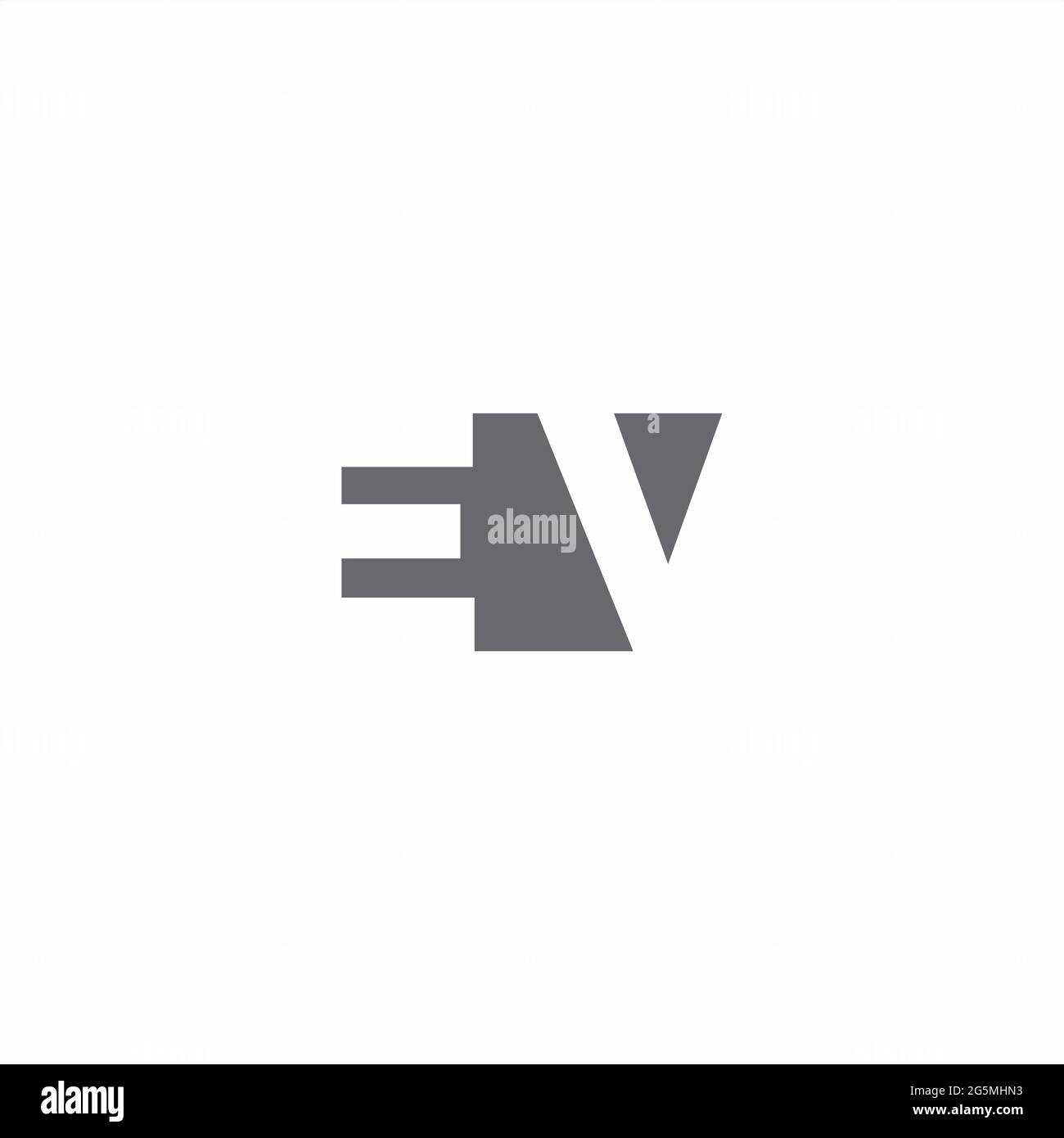 EV Logo monogram with negative space style design template isolated on ...